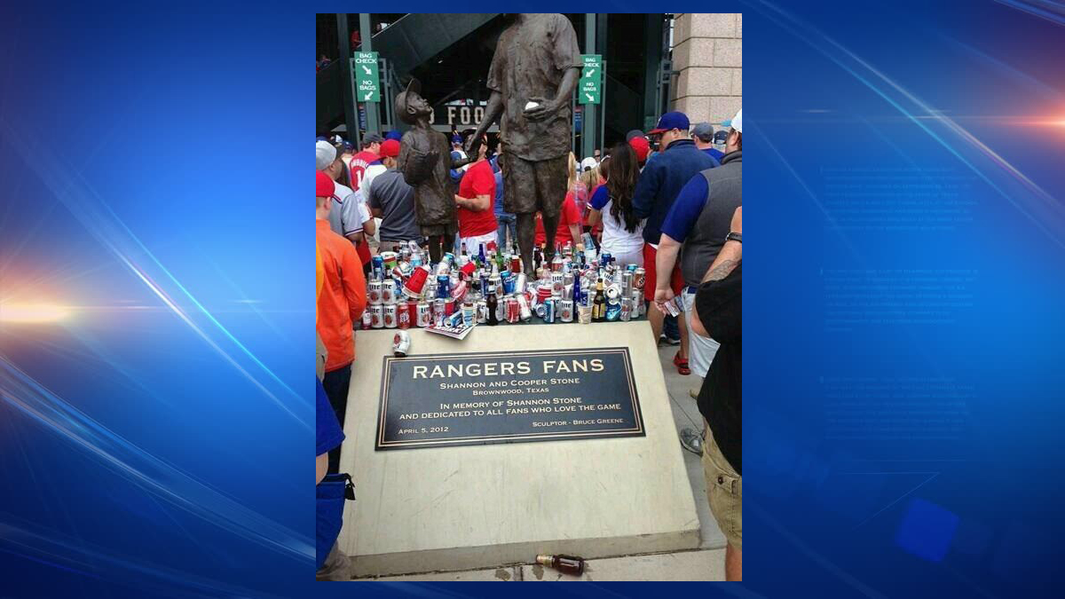 Rangers Fan Memorial Statue Trashed on Opening Day – NBC 5 Dallas-Fort ...