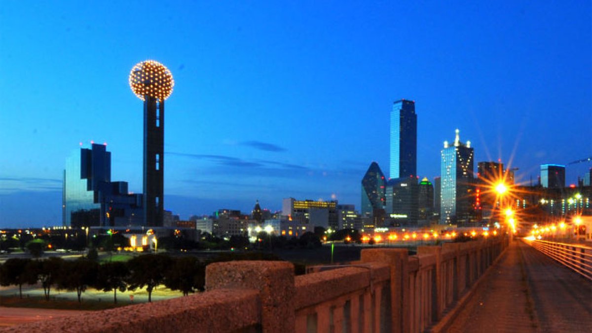 Reunion Tower Dallas At Night