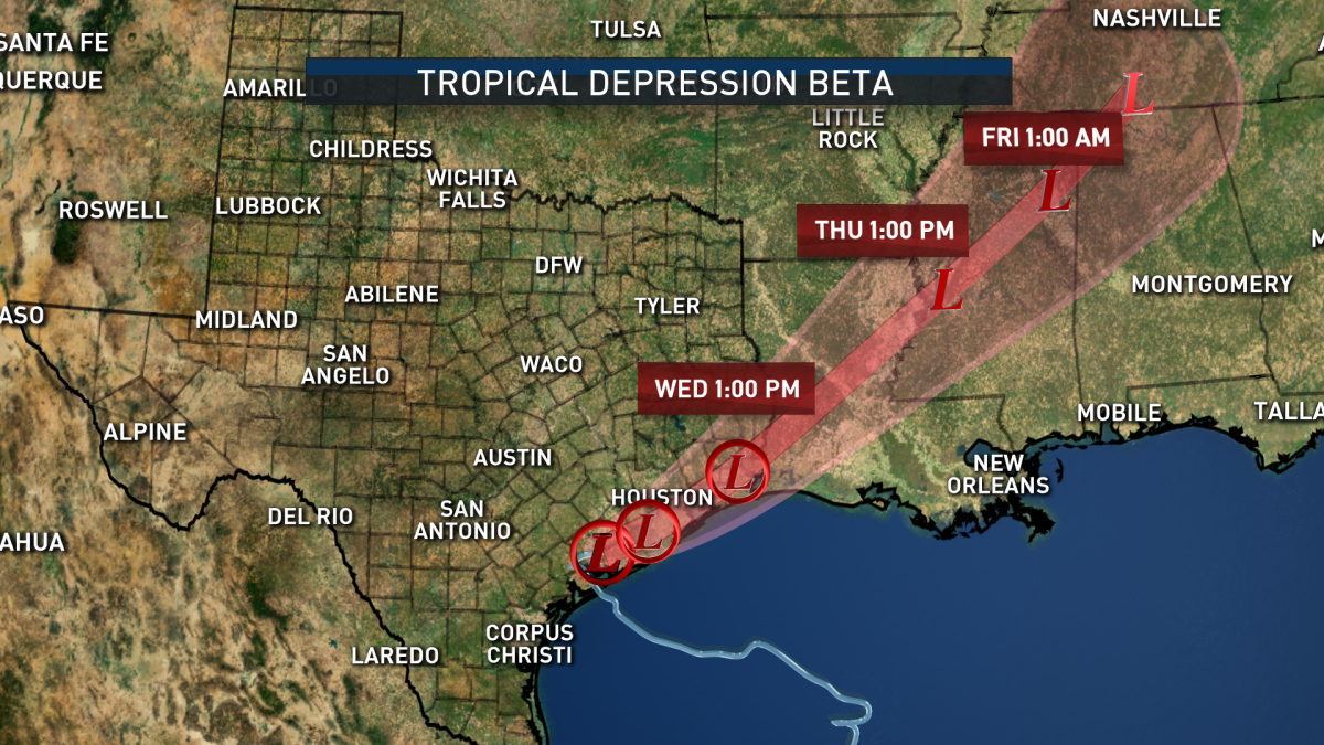 Beta Weakens to Tropical Depression, Still Producing Heavy Rain – NBC 5 ...