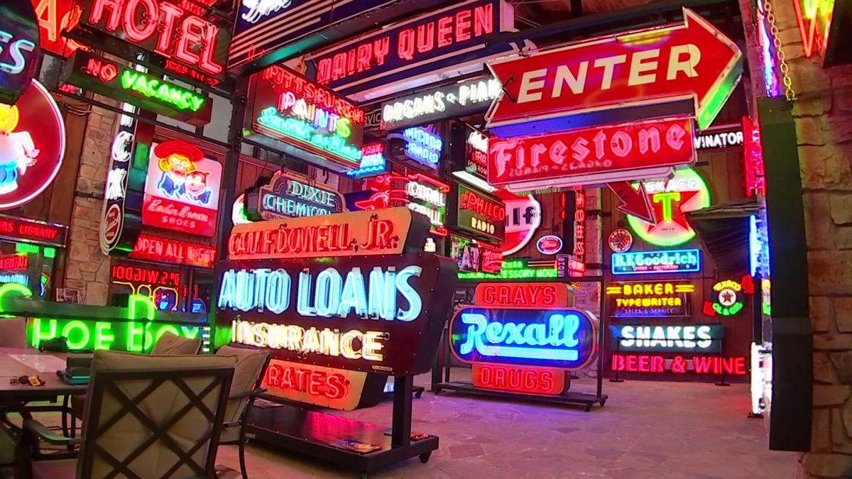 Check Out Arlington Man s Massive Neon Sign Collection NBC 5 Dallas Check Out Arlington Man s Massive Neon Sign Collection NBC 5 Dallas