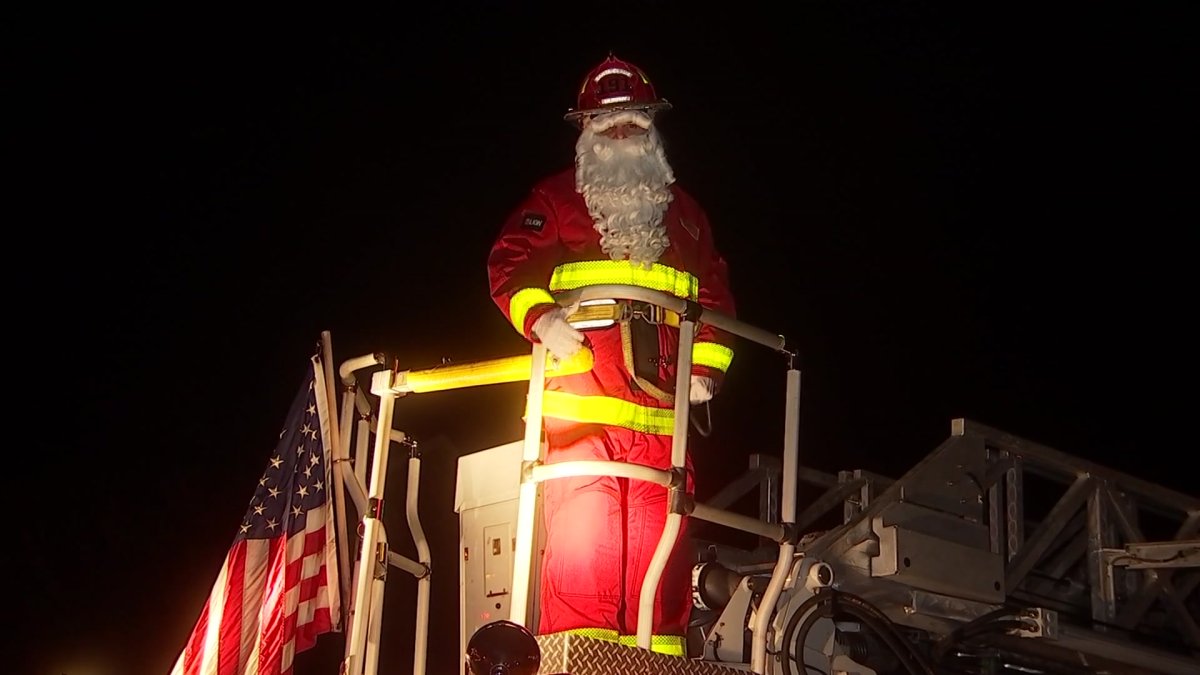 Here Comes Santa Claus — On a Firetruck – NBC 5 Dallas-Fort Worth