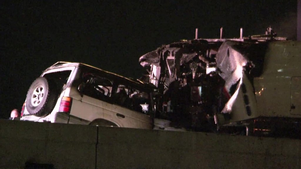 1 Killed in Overnight Crash, Fire Involving Street Sweeper in Harris ...