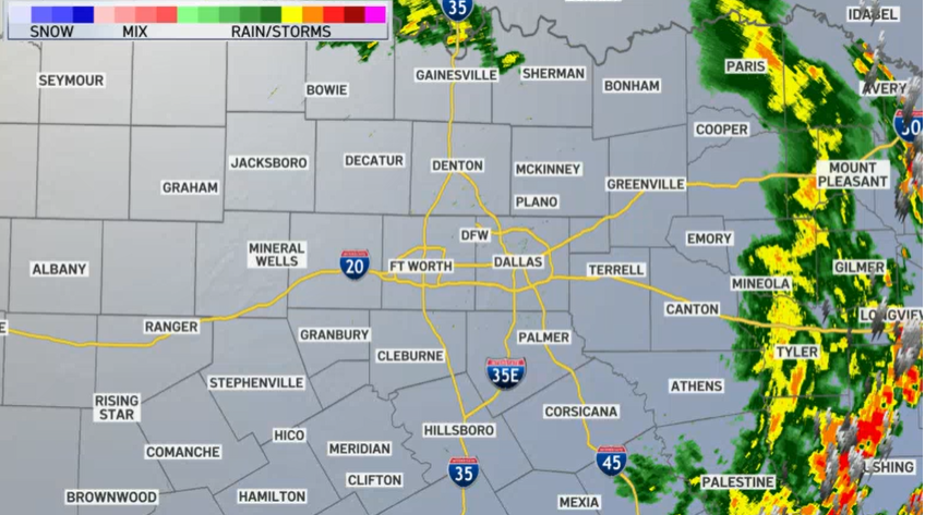 Live Radar: Rain Chances Continue, But They’re Shrinking – NBC 5 Dallas ...