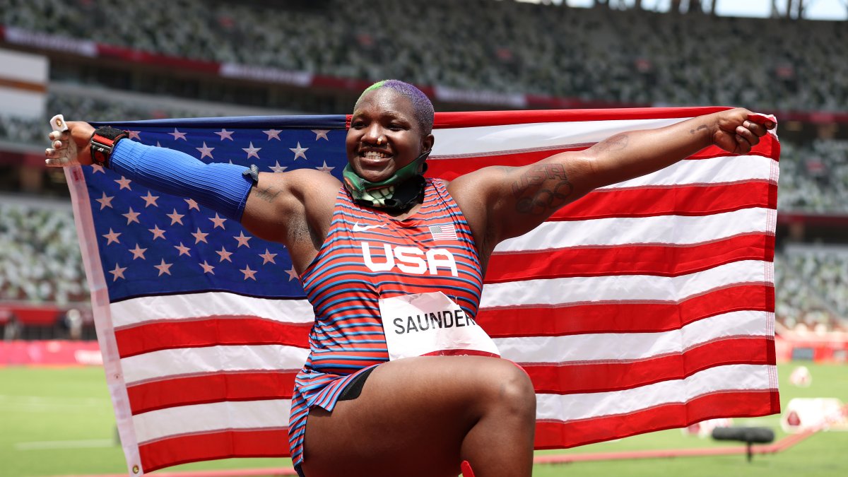 Raven Saunders Wins Silver in Women’s Shot Put – NBC 5 Dallas-Fort Worth