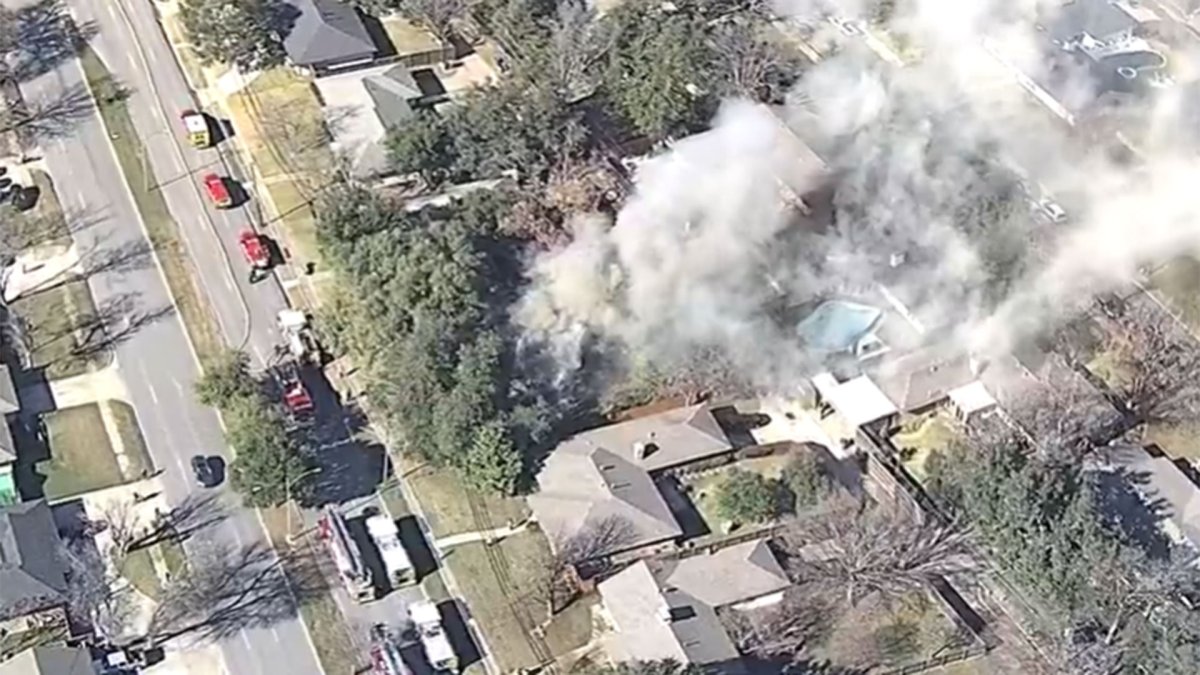 Vacant Home Catches Fire in North Dallas, Roof Partially Collapses ...