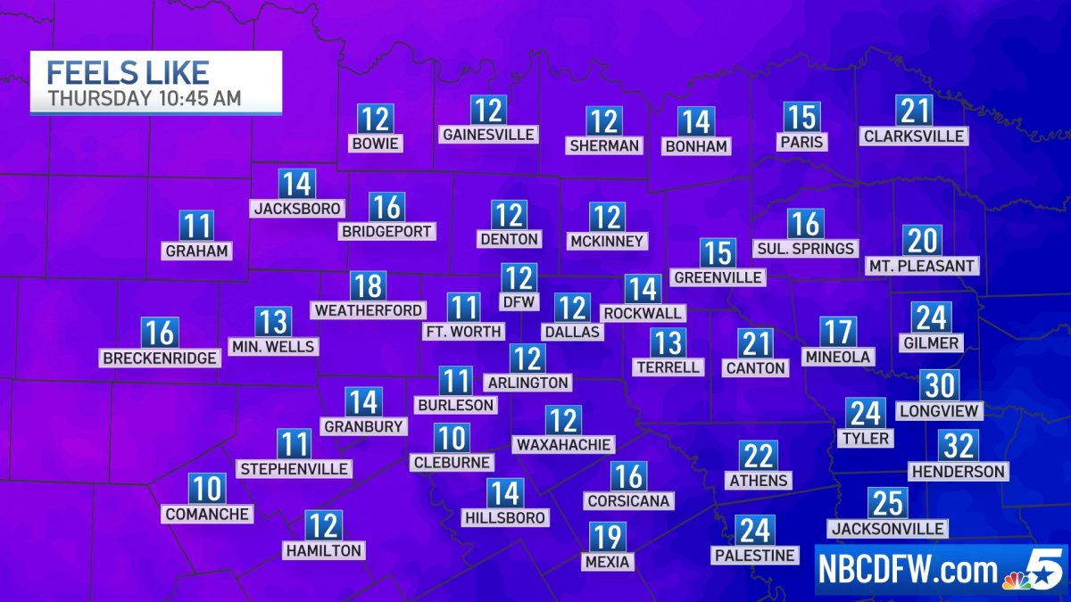 Arctic Chill Descends on North Texas With Freezing Temps and Strong ...