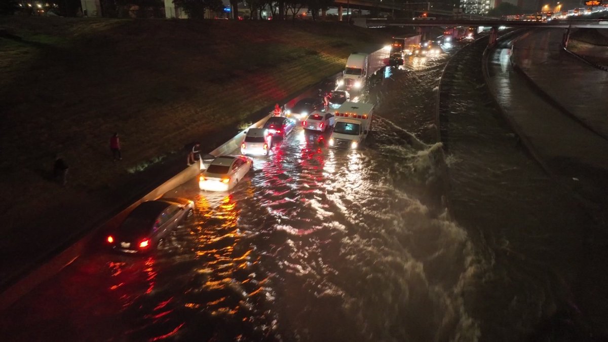 Incredible Drone Footage Shows Flooded Cars on Dallas Highway – NBC 5 ...