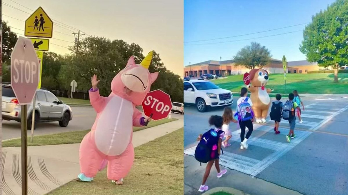 Keller ISD Crossing Guard Dresses Up for Students – NBC 5 Dallas-Fort Worth