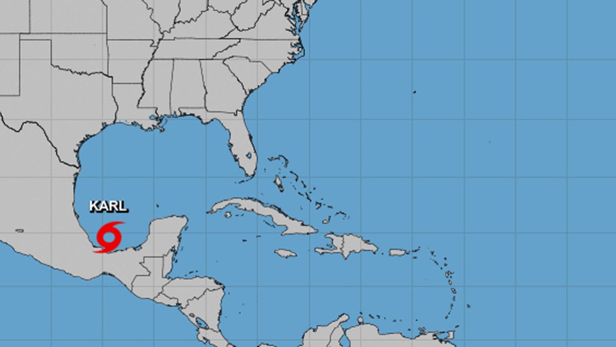 Tropical Storm Karl: Latest Track in Gulf of Mexico – NBC 5 Dallas-Fort ...