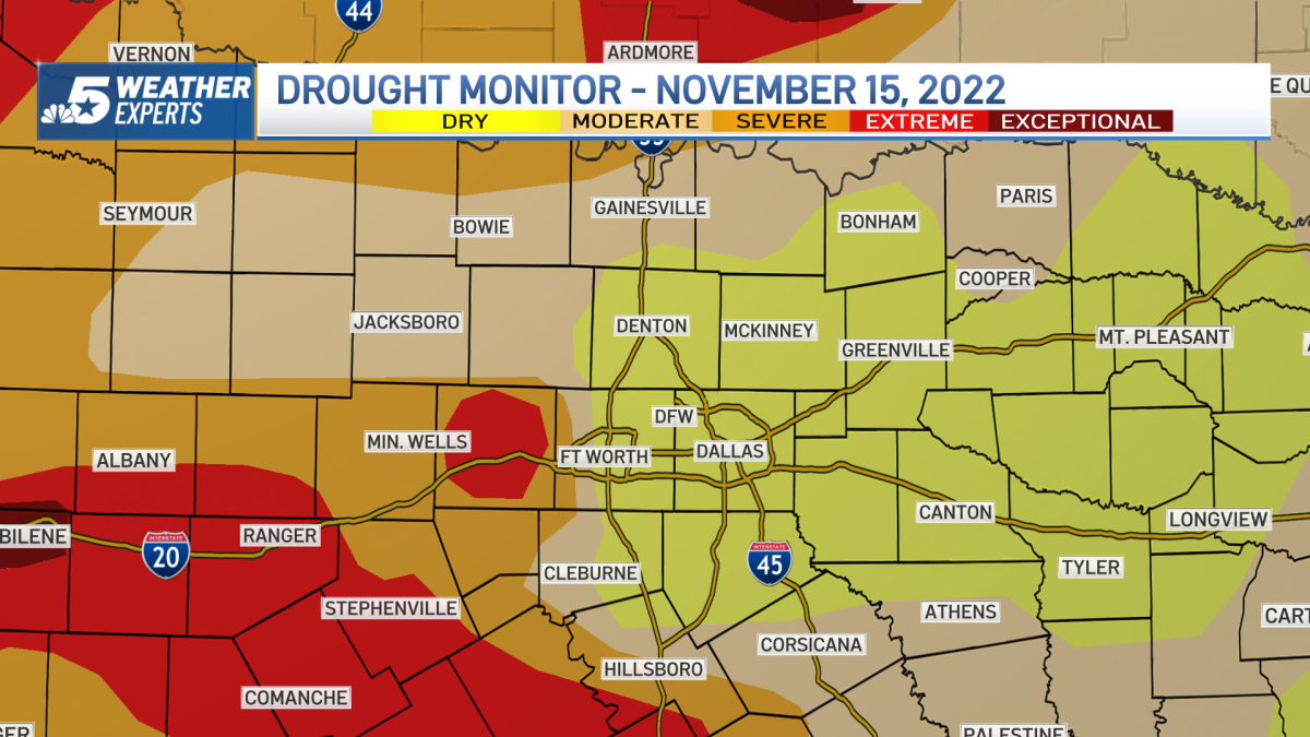 Fall Storms Puts a Dent in Texas Drought, Conditions Drop by 30% – NBC ...