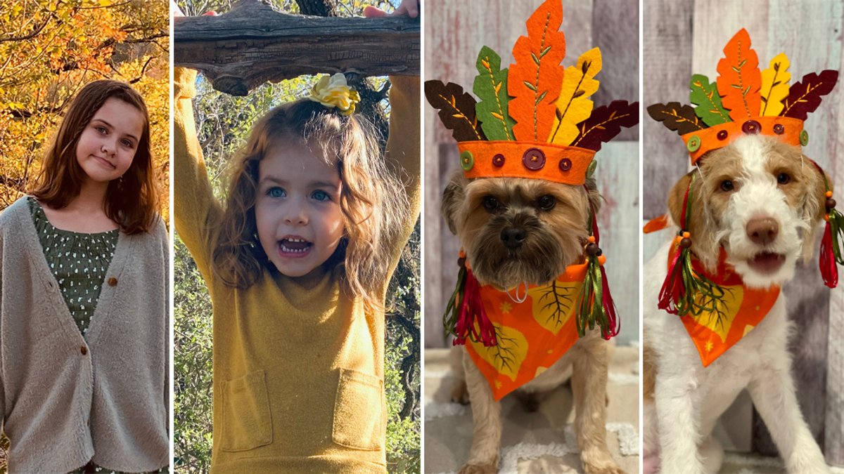 Fall Photos: Haven, Evangeline, Logan and Biscuit – NBC 5 Dallas-Fort Worth