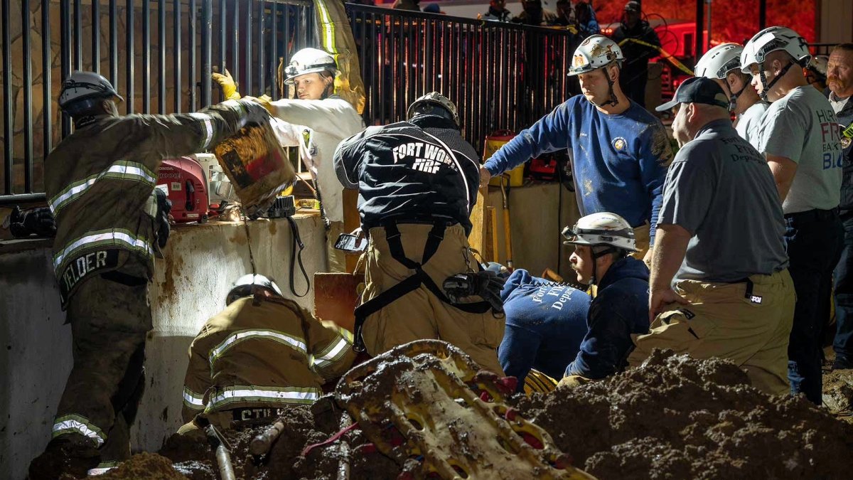 Texas Firefighters Rescue Two Men Trapped in Mud Under a School – NBC 5 ...