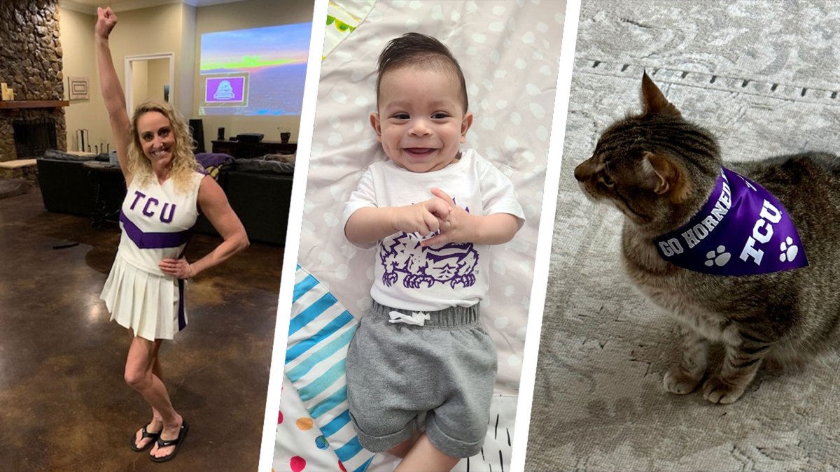 TCU Fan Photos: Heather, Luka and Kikat – NBC 5 Dallas-Fort Worth