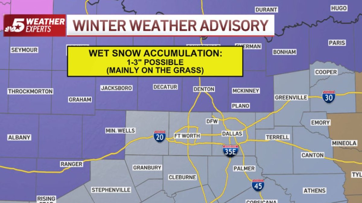 North Texas Sees Much-Need Rain, Some Snow Tuesday – NBC 5 Dallas-Fort ...