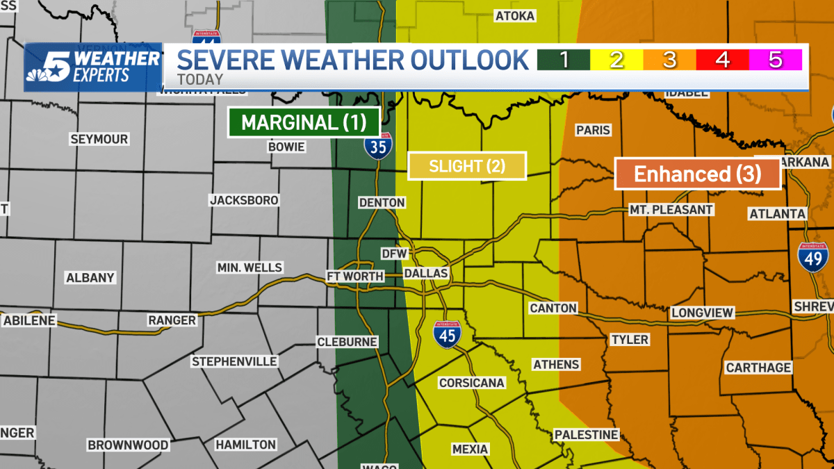 Severe Weather Threat Shifts West In North Texas Nbc 5 Dallas Fort Worth