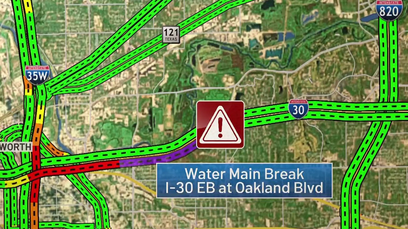 Interstate 30 Reopens After Fort Worth Water Main Break Caused Shutdown ...