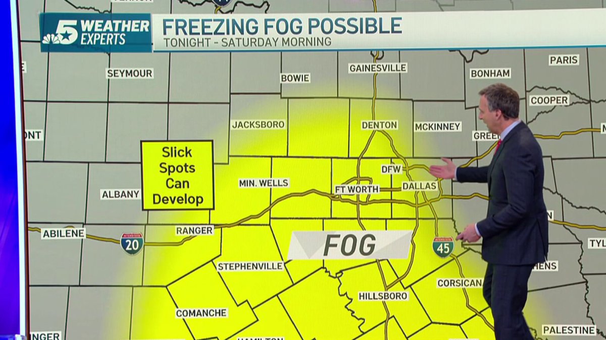 Freezing Fog Possible in North Texas Friday Night – NBC 5 Dallas-Fort Worth