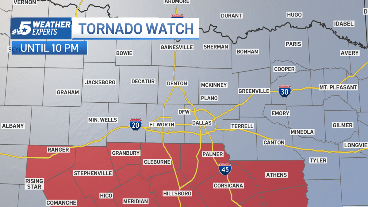 NBC 5 Forecast: Severe Weather Possible Into Tonight; Tornado Watch In ...