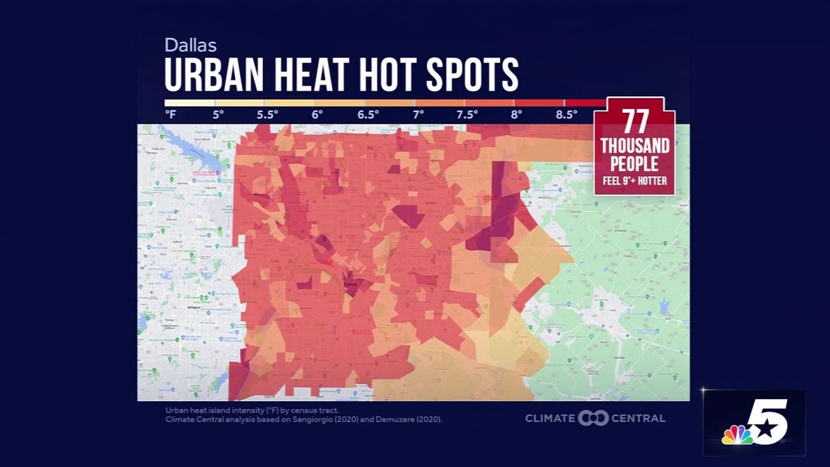 How does urban heat island effect worsen heat waves? – NBC 5 Dallas ...