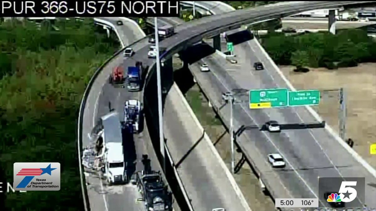 Big-rig crash closes connector ramp between 75, 366 in downtown Dallas ...