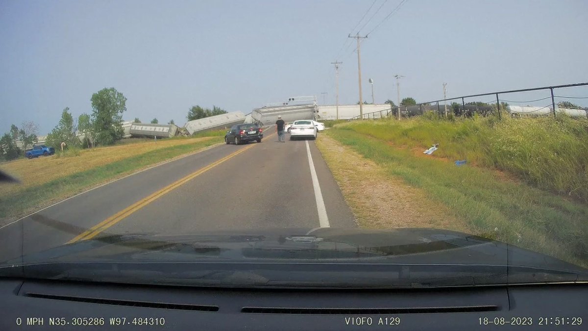 WATCH: Oklahoma train derailment caught on camera – NBC 5 Dallas-Fort Worth