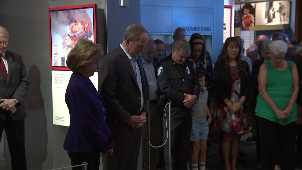 President George Bush leads 9/11 moment of silence in Dallas – NBC 5 ...