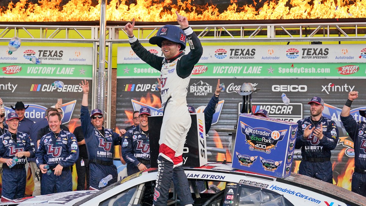 Byron advances to NASCAR’s round of 8 with win at TMS – NBC 5 Dallas ...