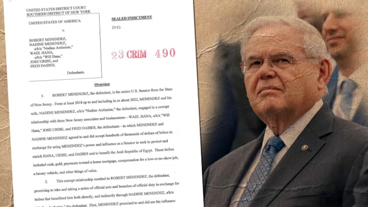 Sen. Bob Menendez and wife indicted on bribery charges – NBC 5 Dallas ...