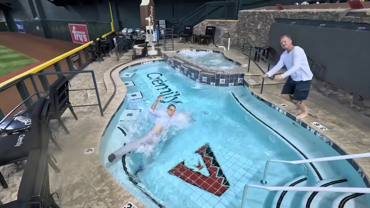 NBC 5’s Pat Doney chats with Rangers players after World Series win ...