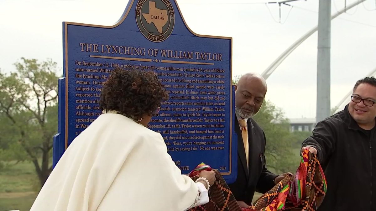 Plaque unveiled to memorialize lynching site along Dallas’s Trinity ...