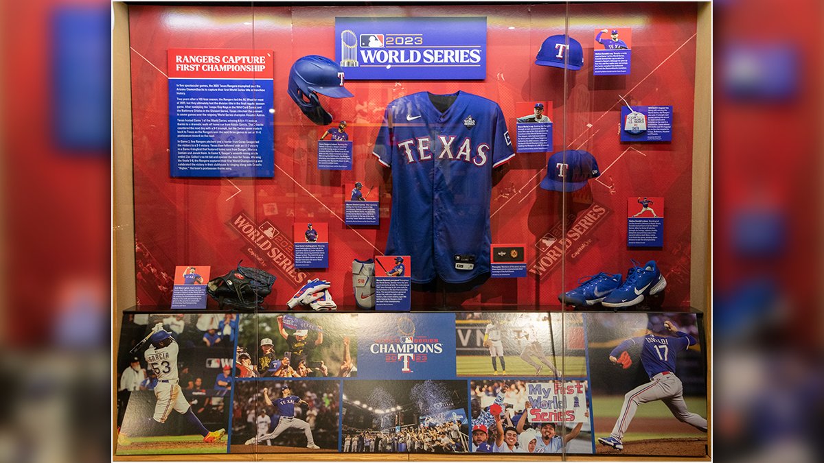 Several artifacts from Rangers’ World Series run now on display at ...