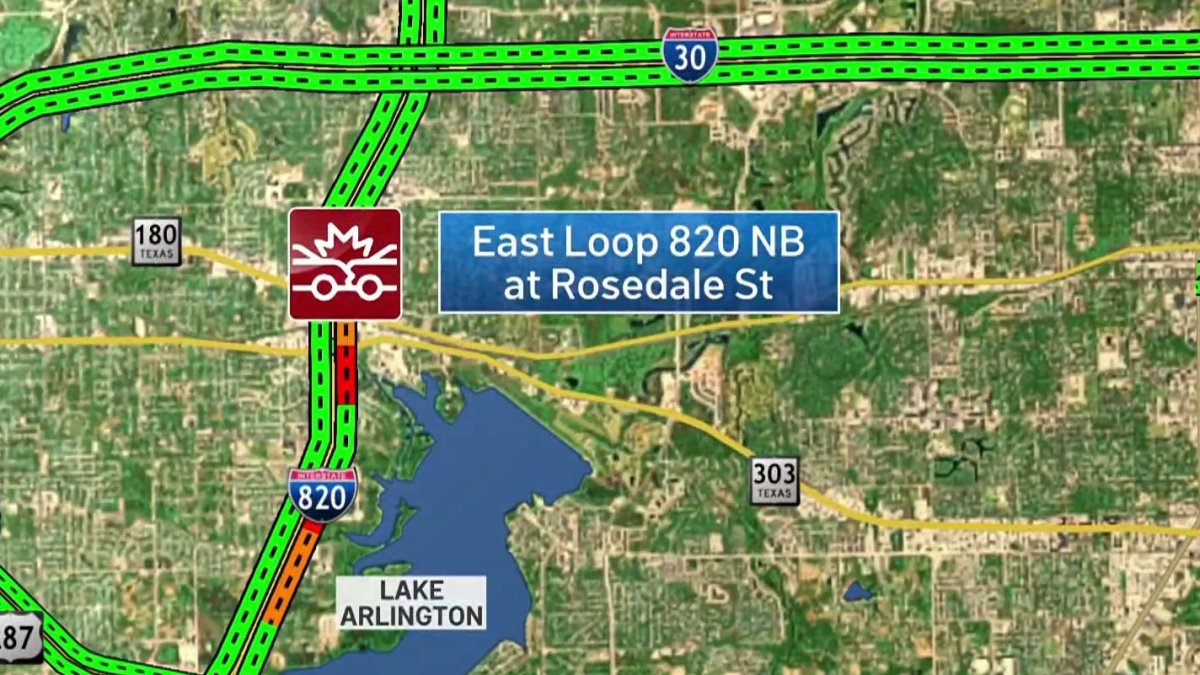 Northbound East Loop 820 closed Thursday after truck hits overhead sign ...