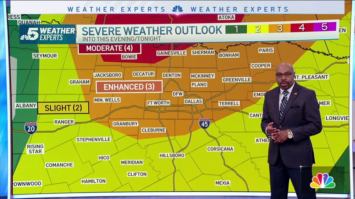 Severe weather outlook for North Texas updated for Monday Night – NBC 5 ...