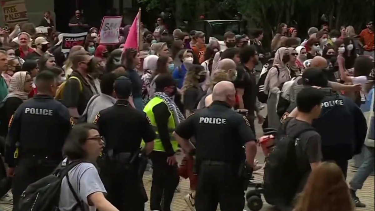 Protesters arrested during pro-Palestine rally on the UT Austin campus ...