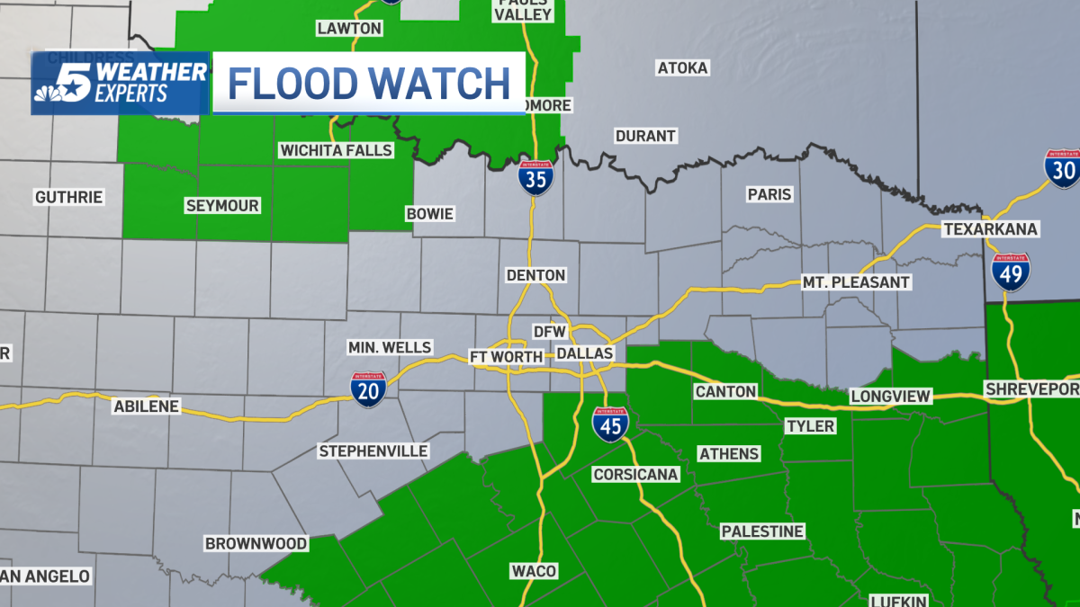 Severe storms to cause flooding in North Texas Thursday – NBC 5 Dallas ...