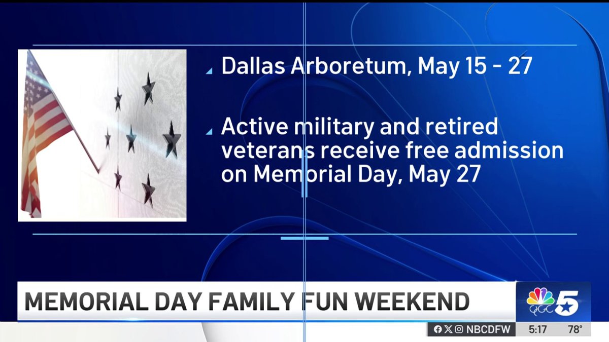 Here’s what’s going on in North Texas over Memorial Day weekend – NBC 5 ...