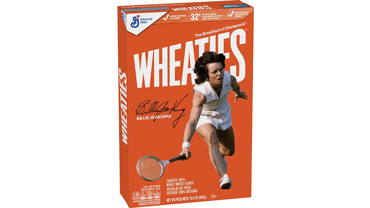 Billie Jean King to appear on Breakfast of Champions Wheaties box – NBC ...