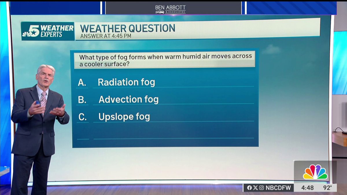 Weather Quiz: Fogs – NBC 5 Dallas-Fort Worth