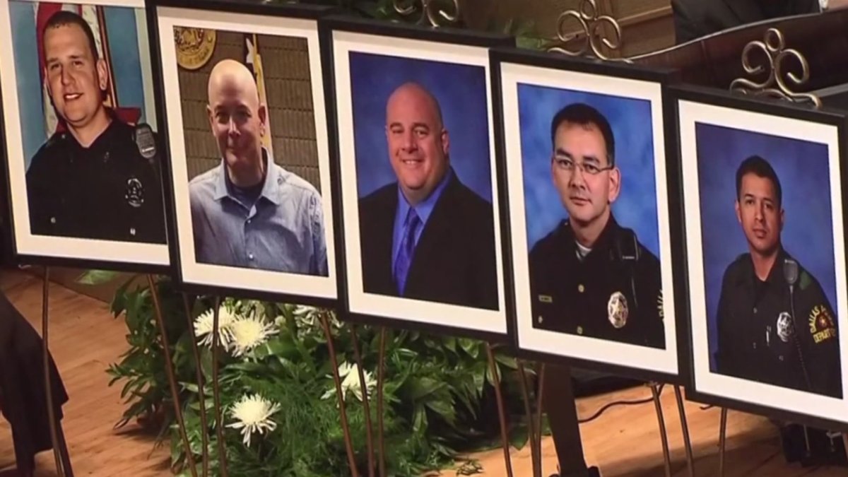 Dallas police, families, survivors honor fallen officers of 7/7 ambush ...