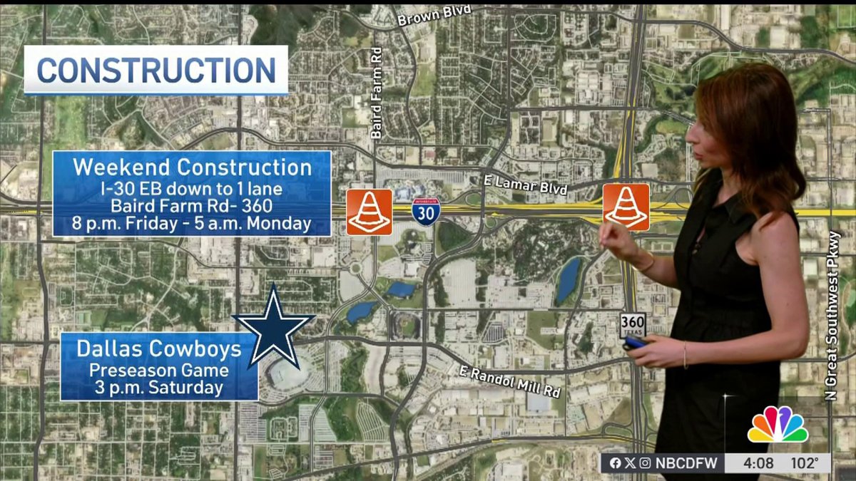 Traffic alert for drivers in Arlington – NBC 5 Dallas-Fort Worth
