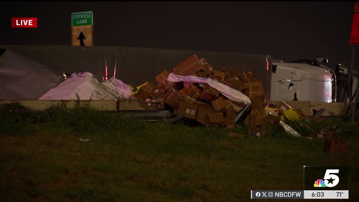 Rain causes problems for drivers on I-35E in North Texas – NBC 5 Dallas ...