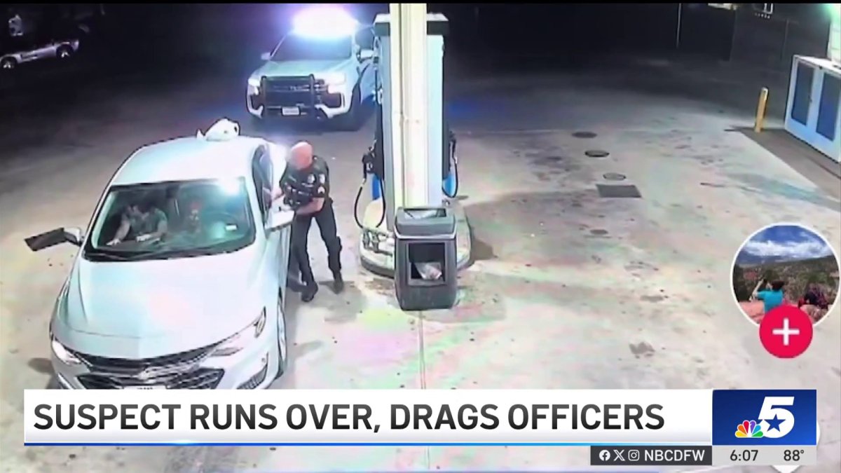 Video shows the moments a North Texas police officer dragged by car ...