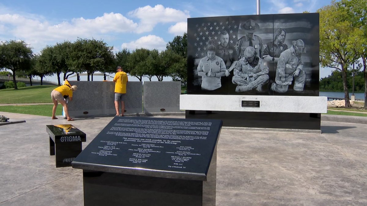 Monument unveiled honoring first responders who died by suicide – NBC 5 ...