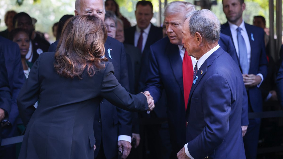 Harris and Trump shake hands at 9/11 ceremony day after debate – NBC 5 ...