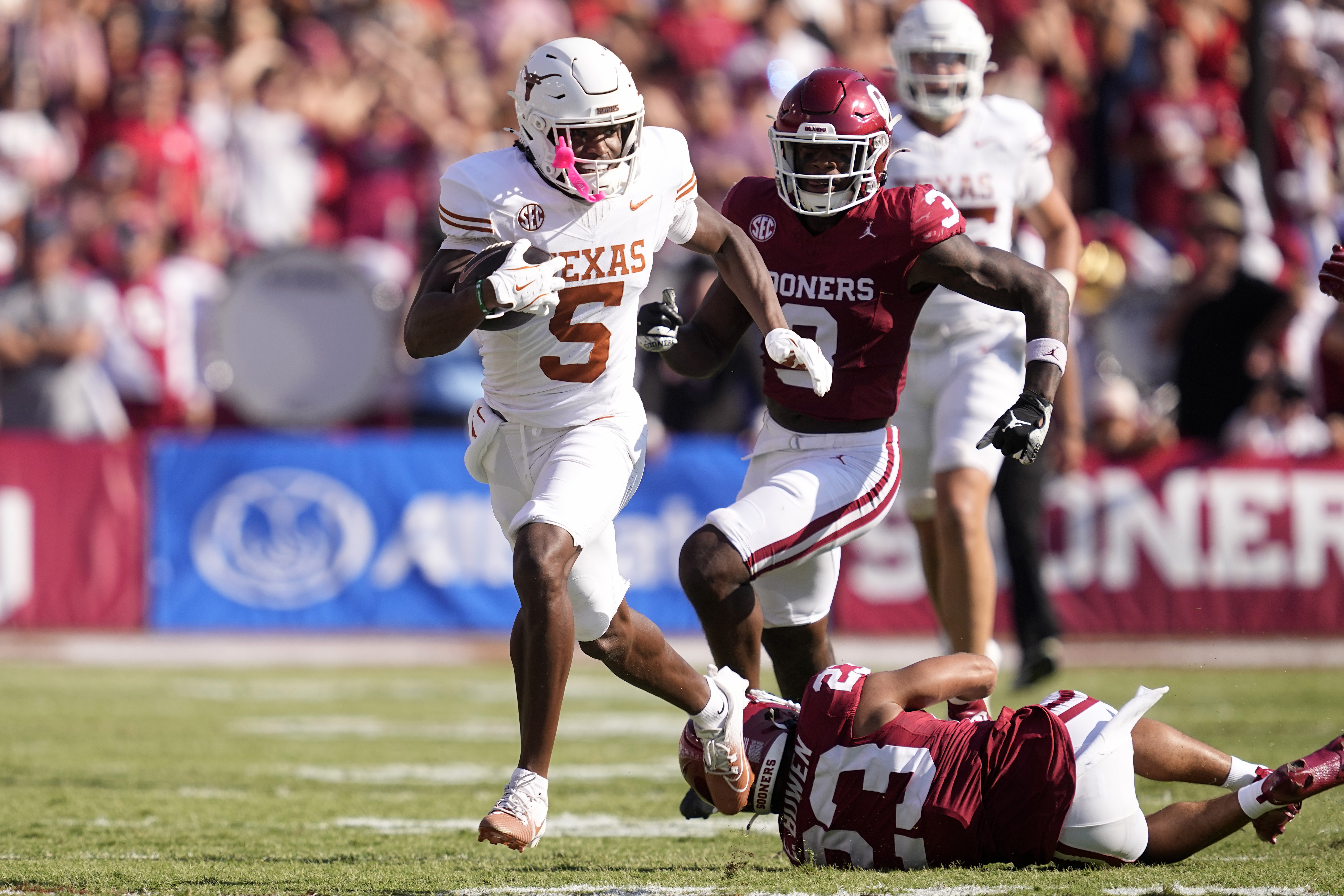 Texas beats Oklahoma in 1st Red River Rivalry game as SEC members – NBC ...