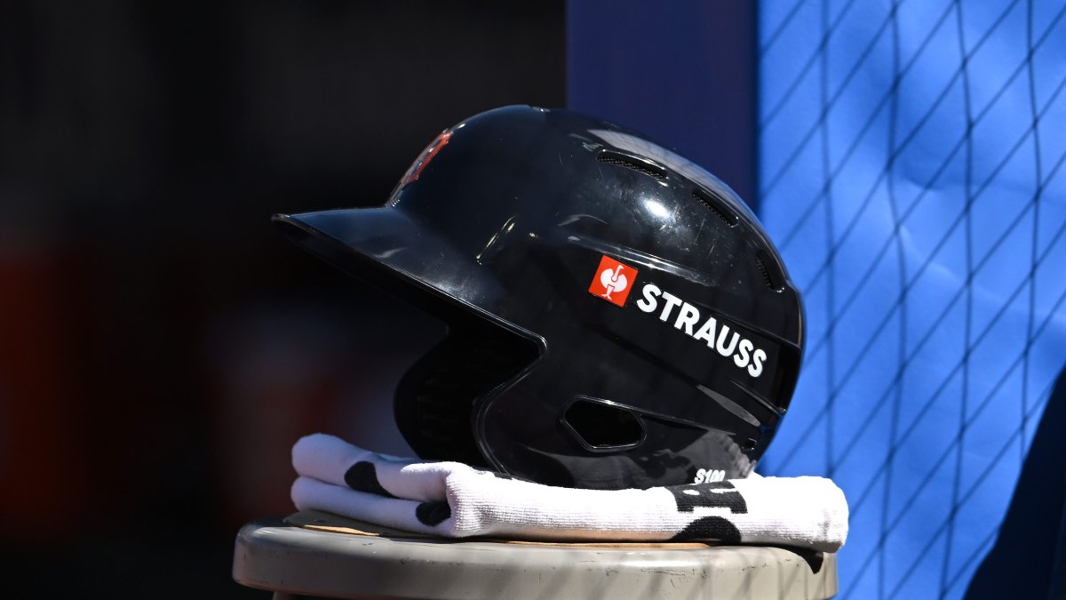 What is STRAUSS on MLB helmets? – NBC 5 Dallas-Fort Worth