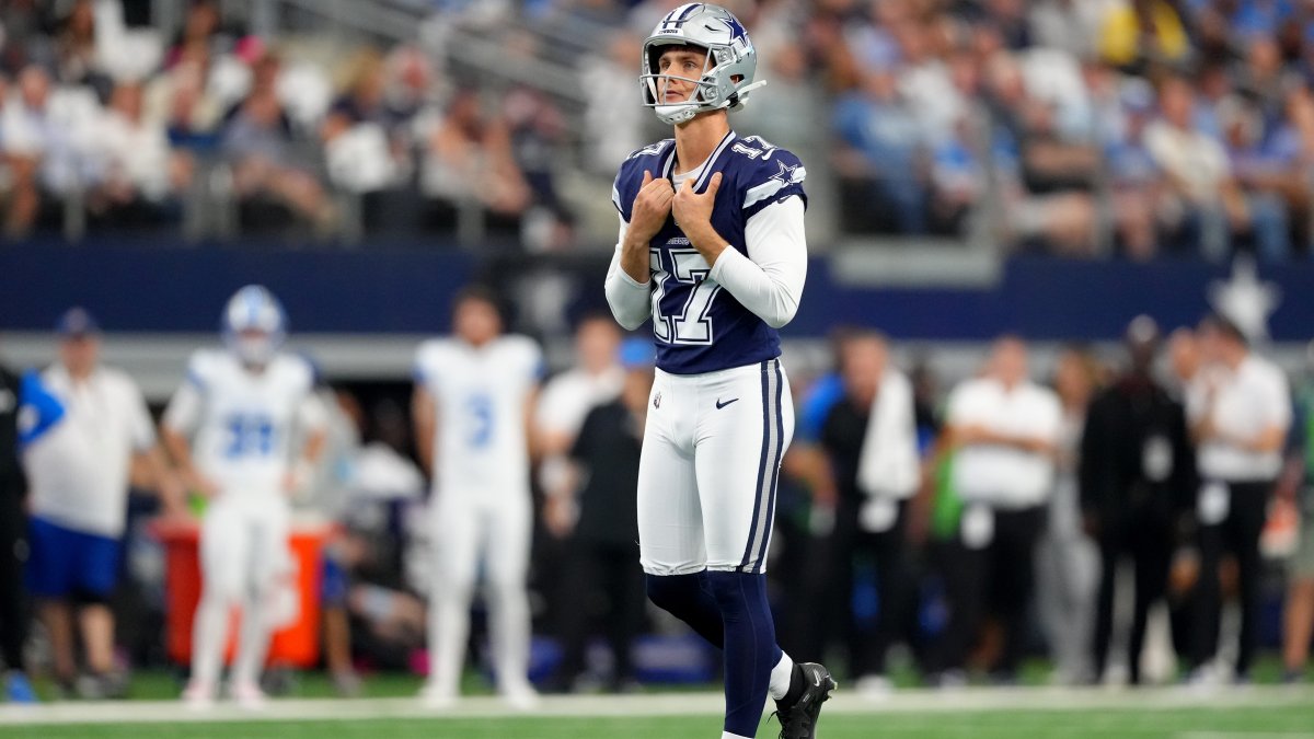 Cowboys kicker Brandon Aubrey misses practice due to jury duty – NBC 5 ...