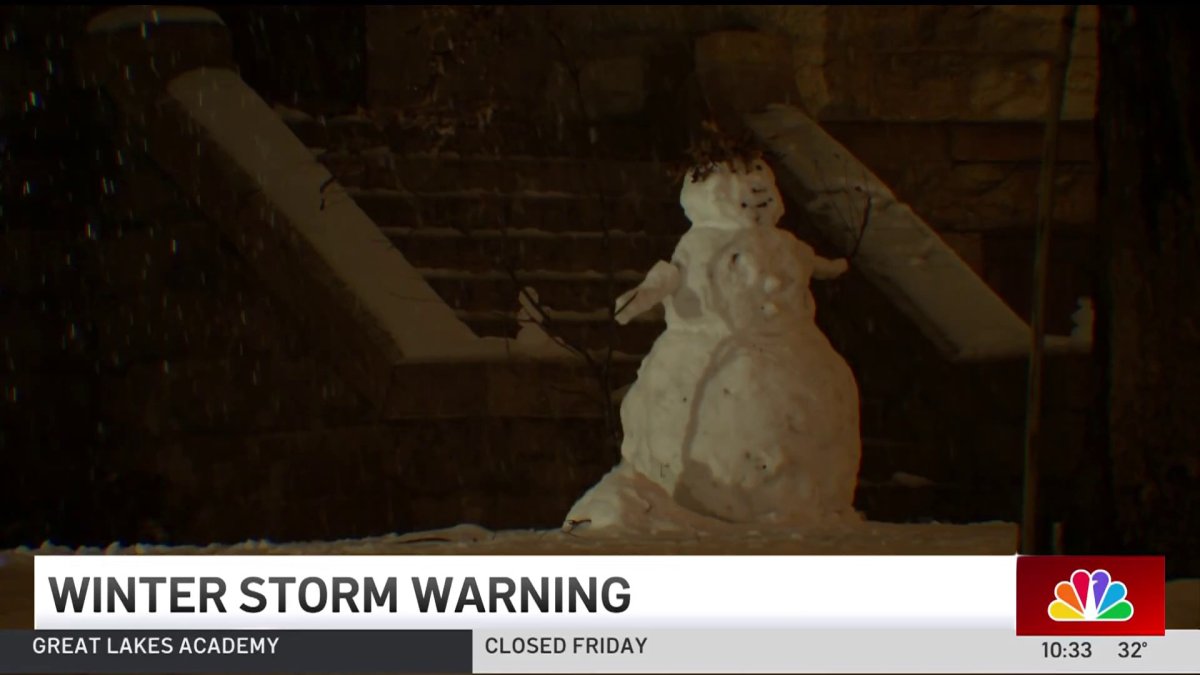 Snow continues to fall in Denton – NBC 5 Dallas-Fort Worth