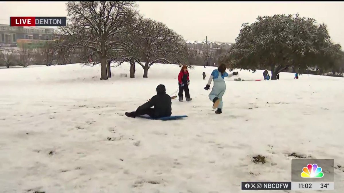 Denton County residents enjoying snow day after winter storm – NBC 5 ...