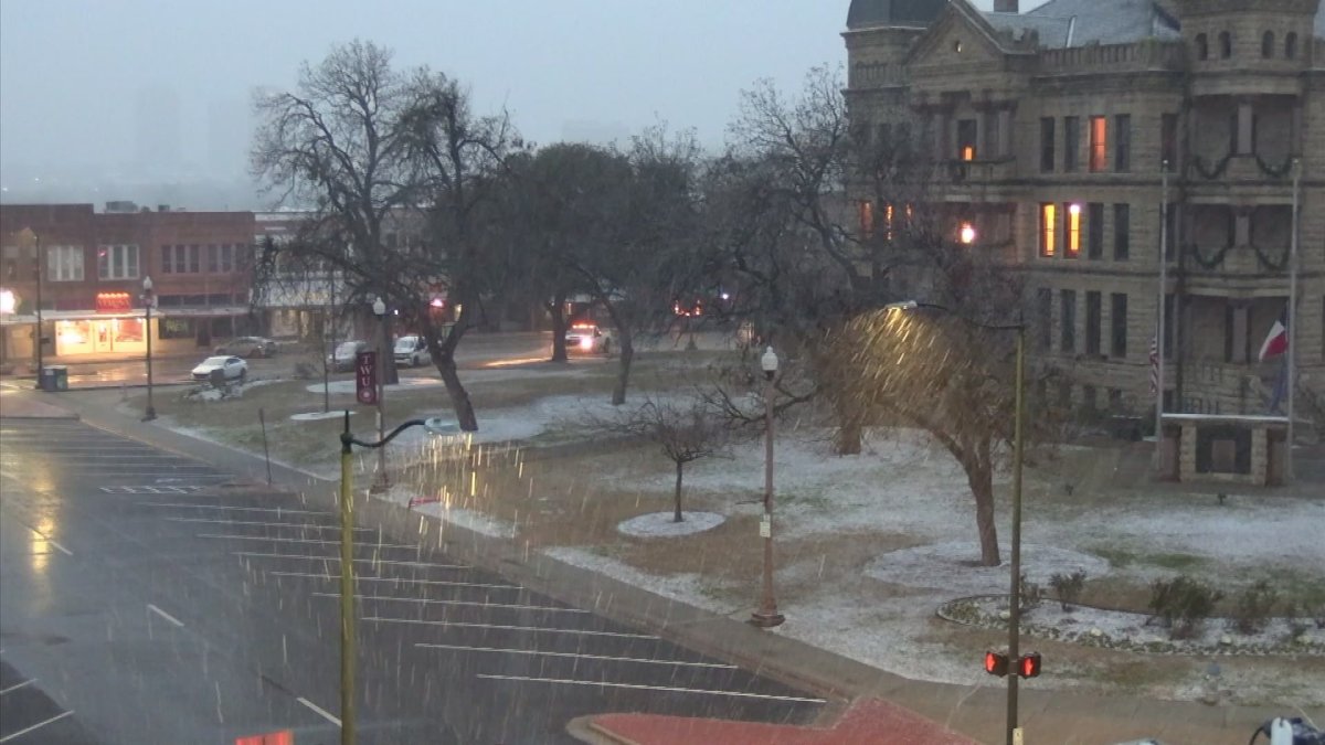 Snow falls in Denton – NBC 5 Dallas-Fort Worth